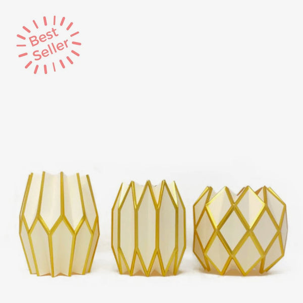 Gold Pearl Paper Vase Wrap – Party Universe Puerto Rico